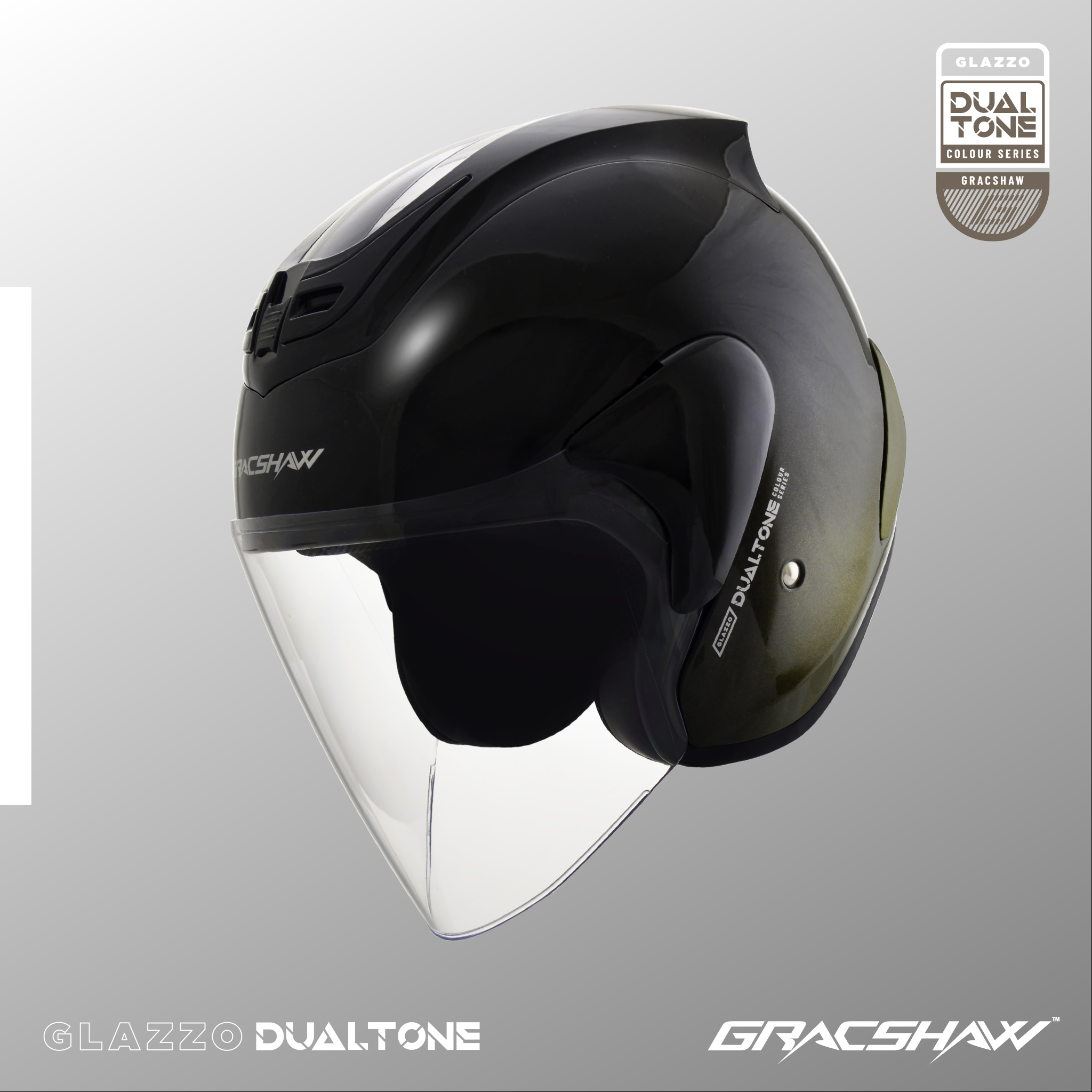 GLAZZO BLACK & ARMY GREEN – Tokan Helmet